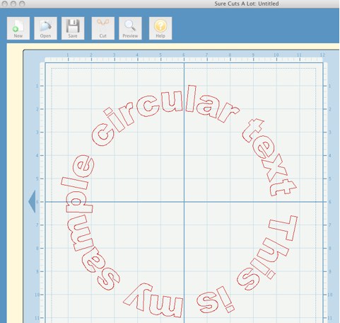 Using MSWord to generate circular text for cutting