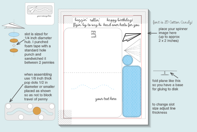 CAS spinner card and template
