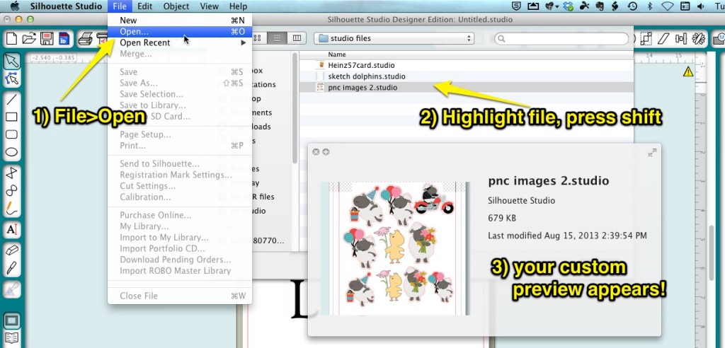 Adding thumbnails to your .studio files on a Mac