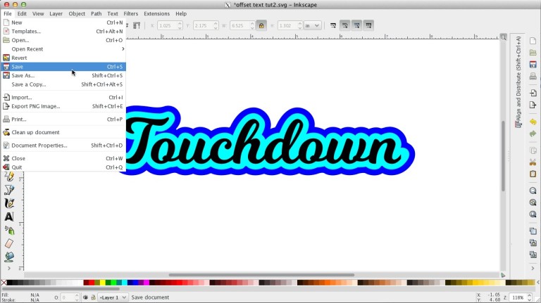Offset Text In Inkscape The Easy Way
