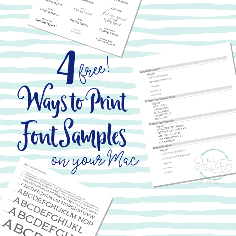 4 free ways to print font samples on a Mac